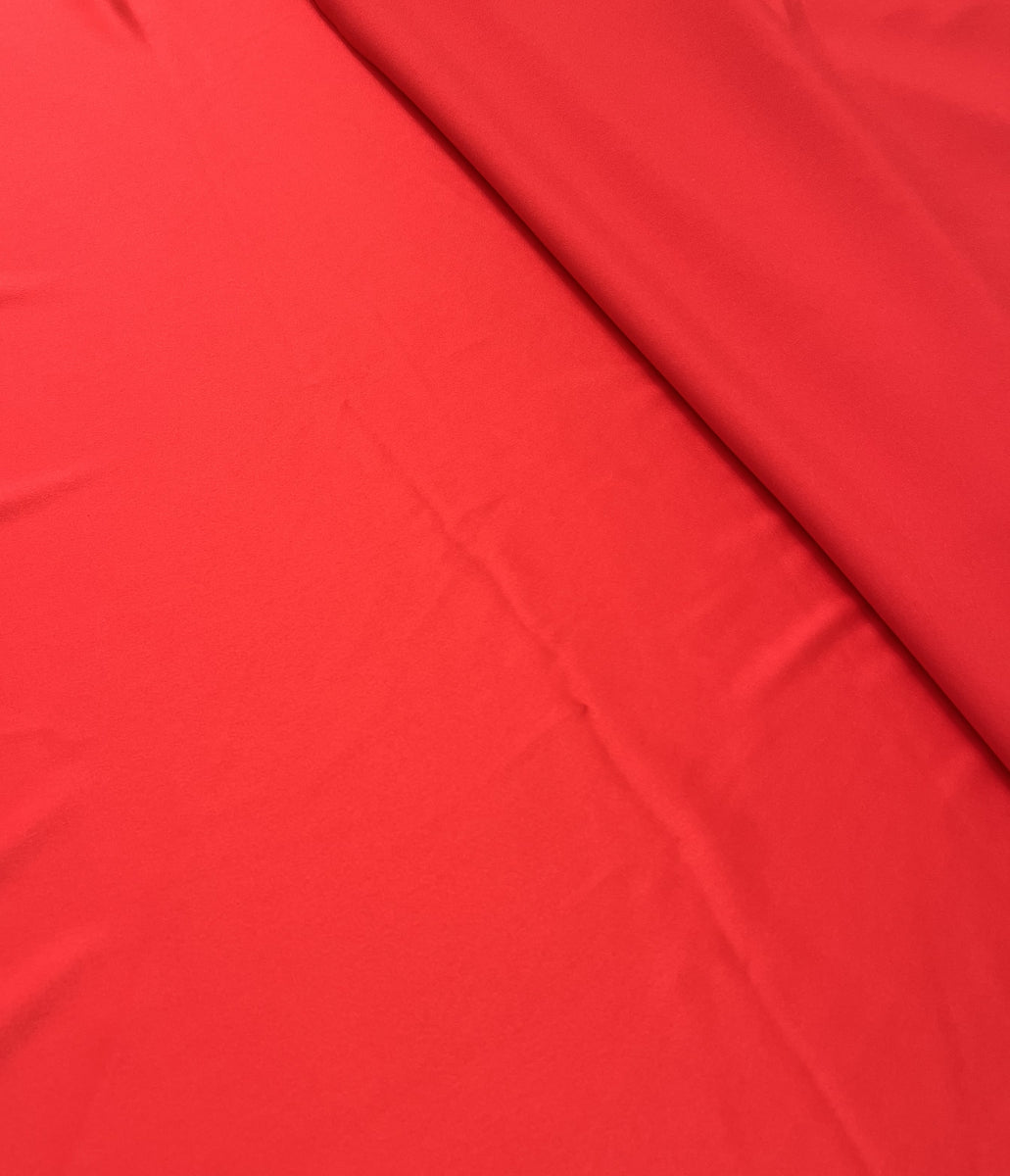 Lucy Satin Back Stretch Crepe Post Red | Silk Trader