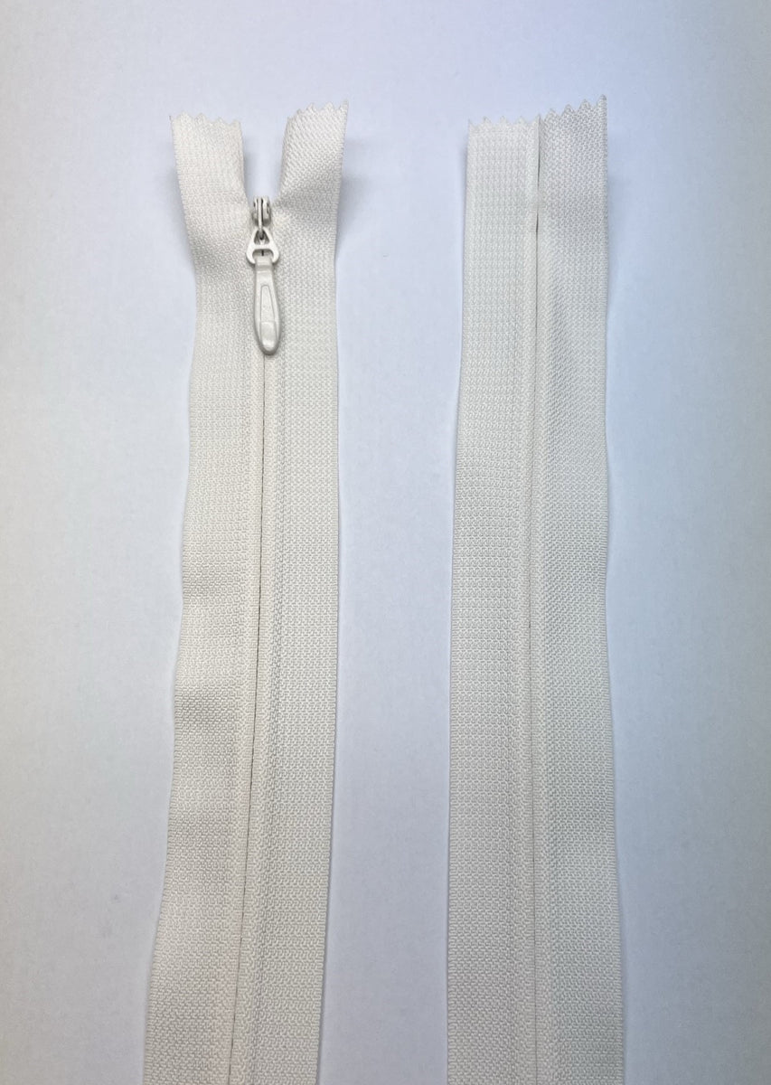 No. 5 Heavy Duty Invisible Zip Ivory – Silk Trader