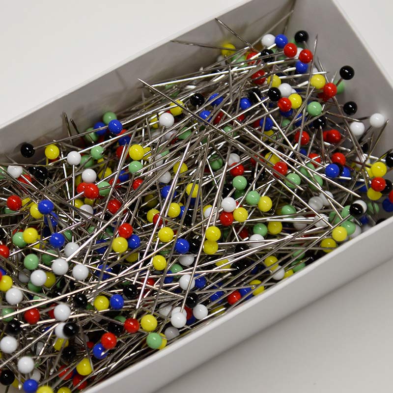 Glass Head Pins 50mm X 0.80mm | Silk Trader Au