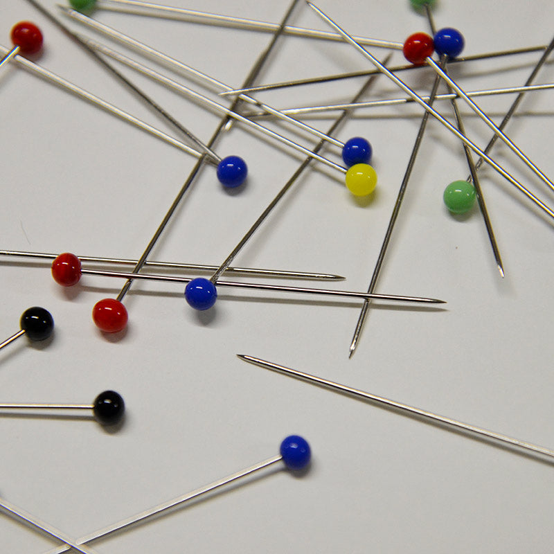 Glass Head Pins 50mm X 0.80mm | Silk Trader Au