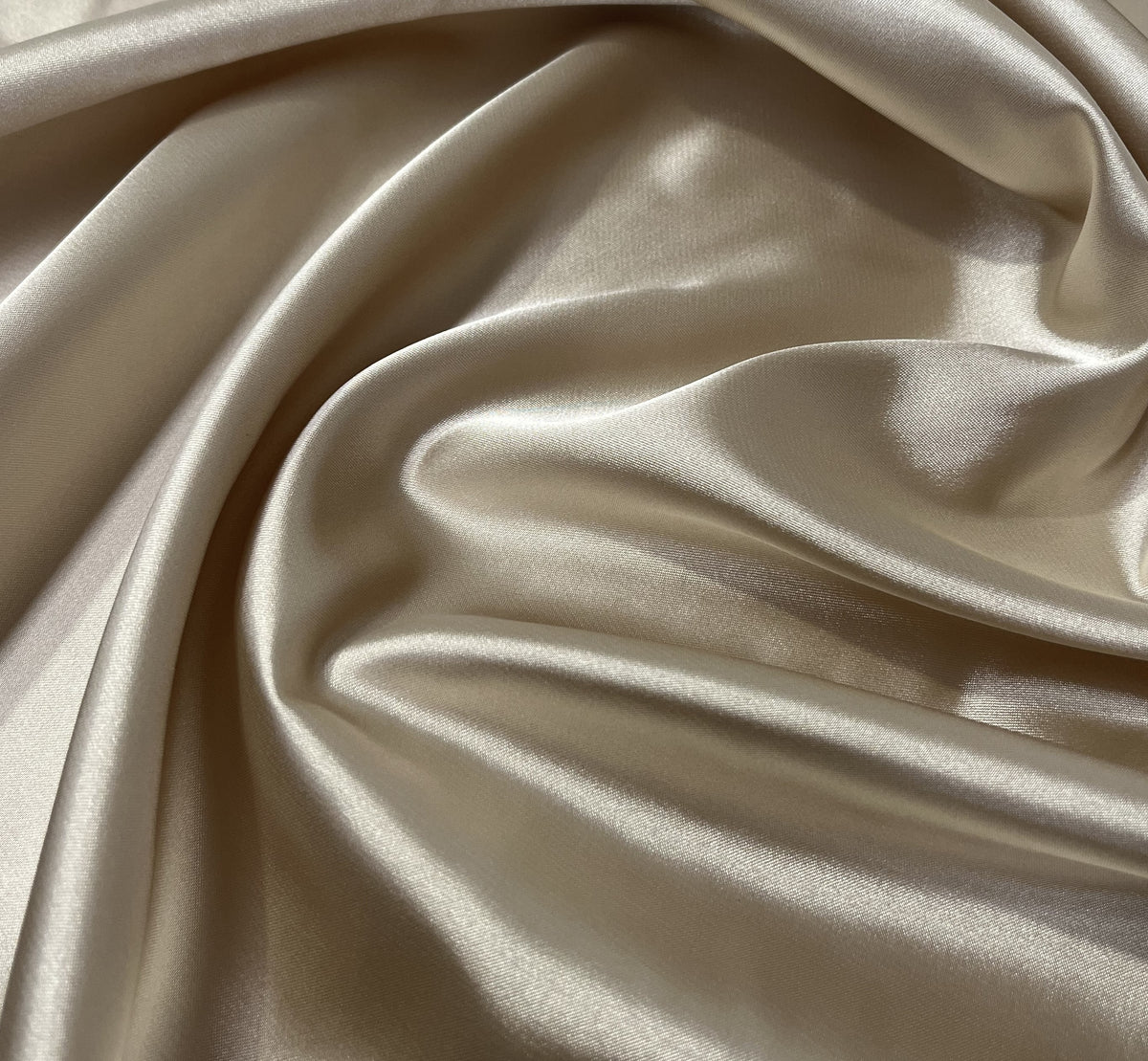 Polyester Stretch Satin Almond | Silk Trader