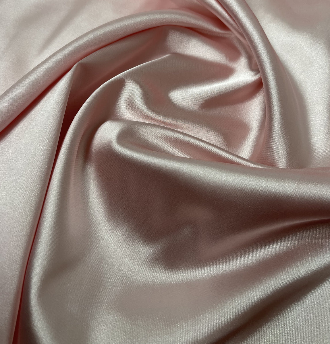 Polyester Stretch Satin Blush | Silk Trader