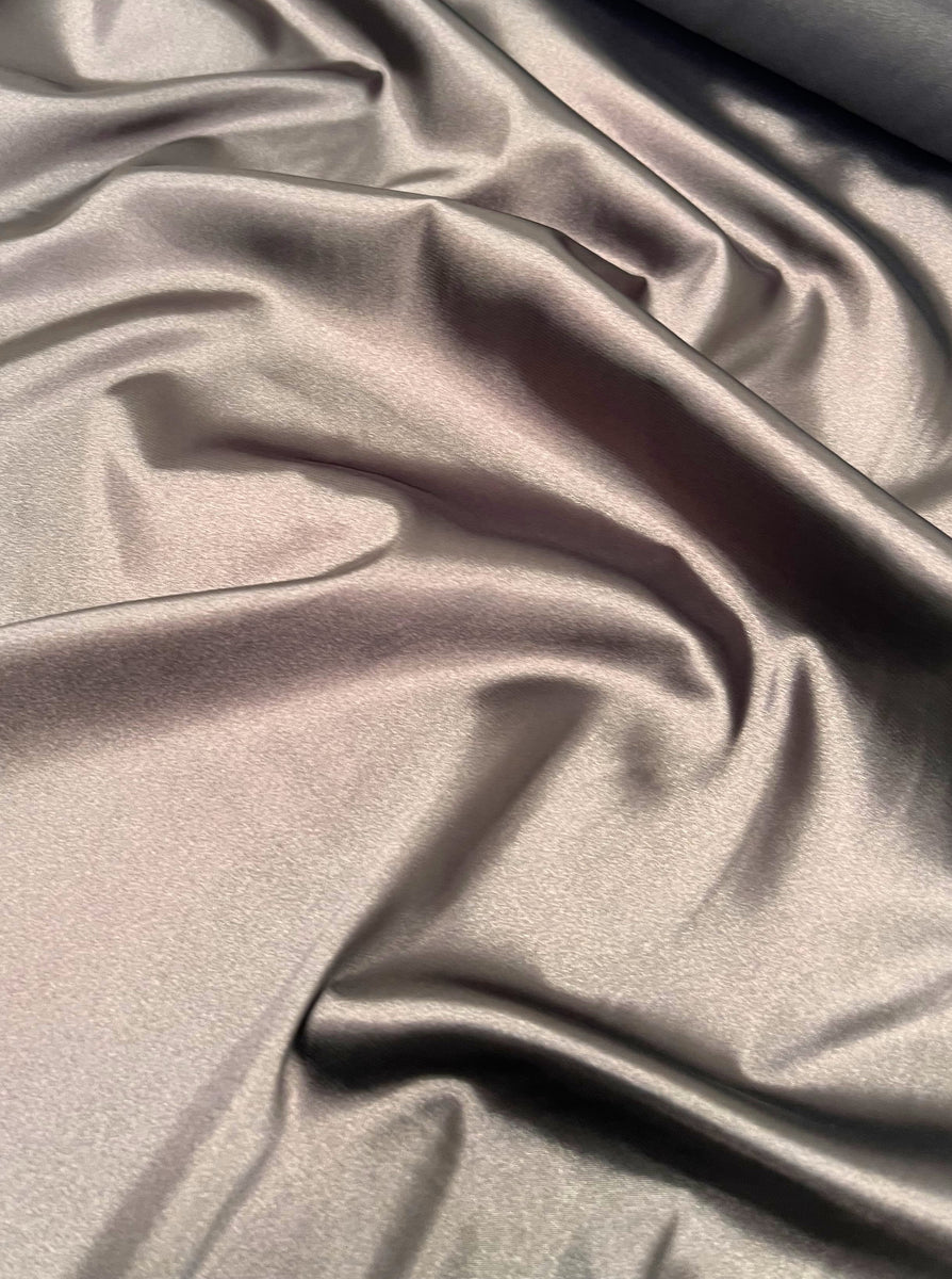 Polyester Stretch Satin Brown Fox | Silk Trader