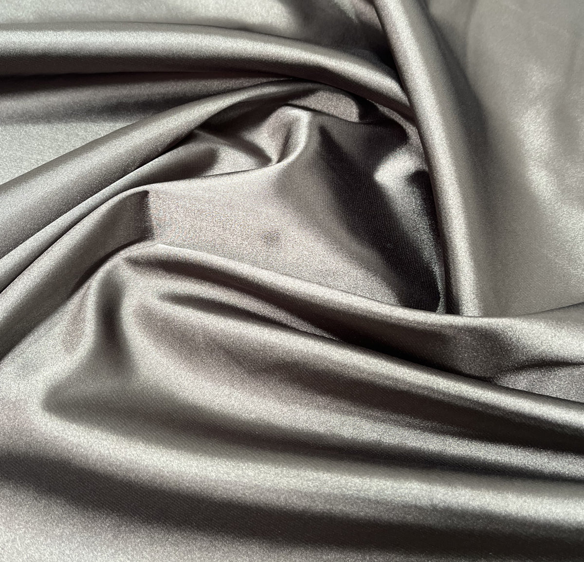 Polyester Stretch Satin Brown Fox | Silk Trader