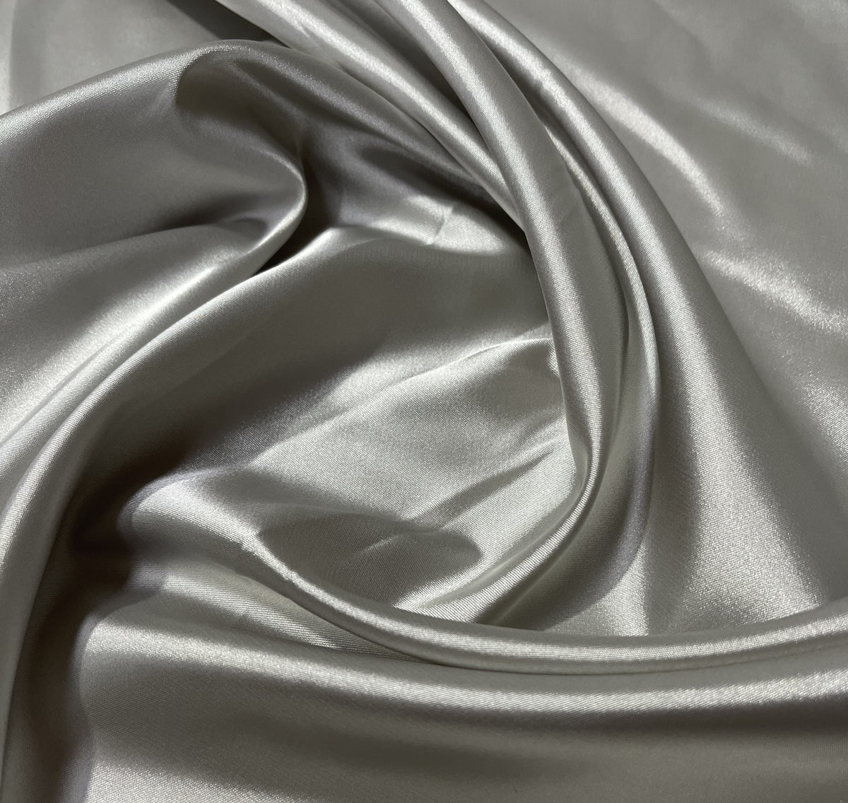 Polyester Stretch Satin Grey | Silk Trader