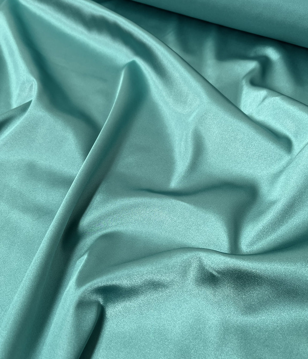 Polyester Stretch Satin Jade | Silk Trader