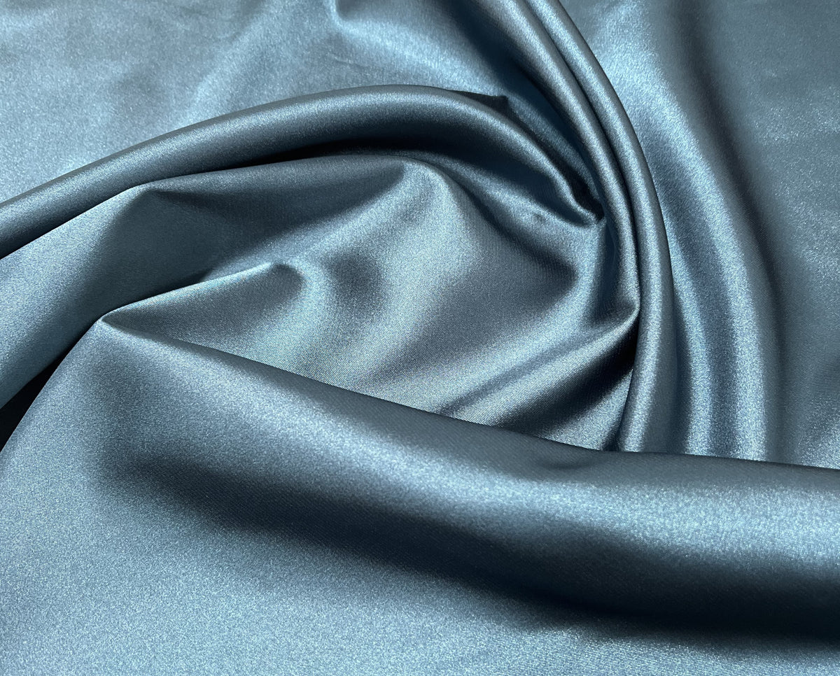 Polyester Stretch Satin Peacock | Silk Trader