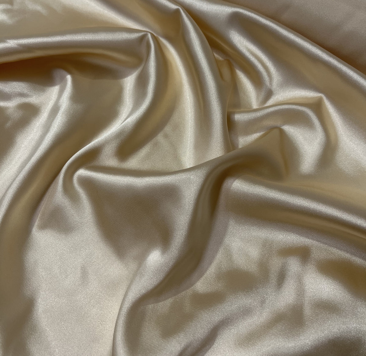 Polyester Stretch Satin Cream | Silk Trader